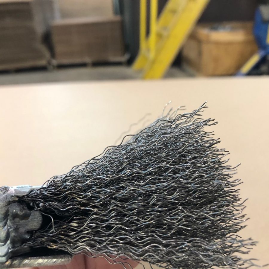 CREMATION HEAVY DUTY DOUBLE STRIP BRUSH 12" - New England Cremation Supply