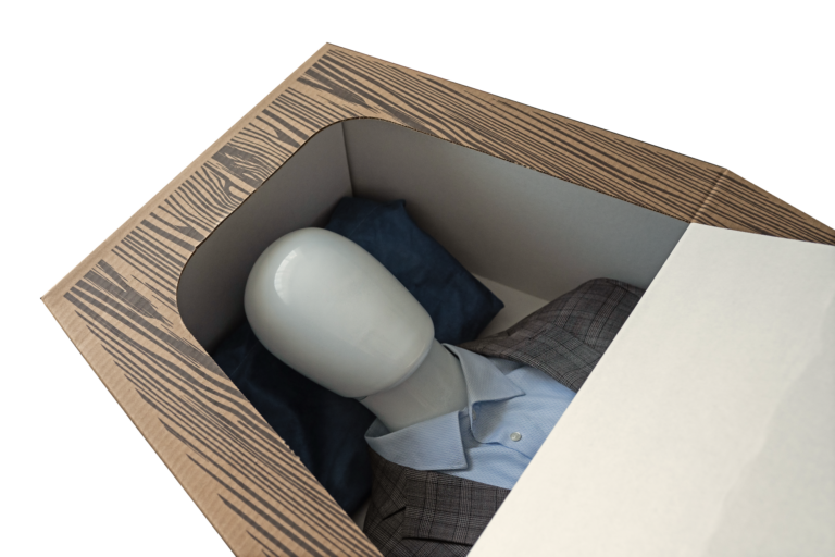 The Oreoh Corrugated Cremation Casket - New England Cremation Supply